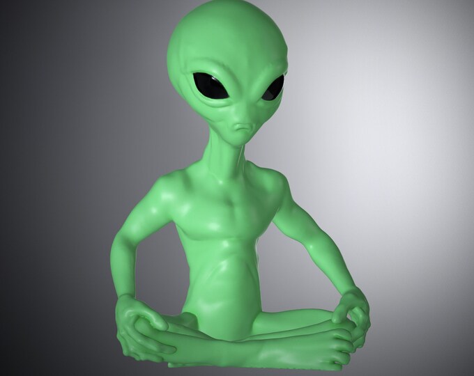 3dprint Model Stl Gray Alien Meditation - Etsy