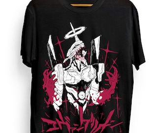 Anime Shirt Neon Genesis Evangelion Eva Unit 01 Japanese Black T-shirt ...