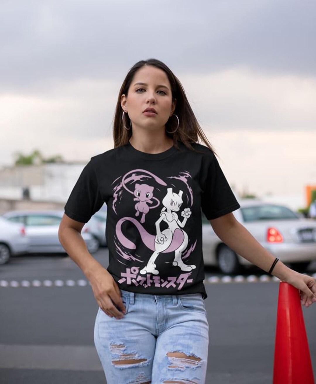 Mewtwo Mew Tee, Video Game T-shirt, Japanese Anime - Etsy