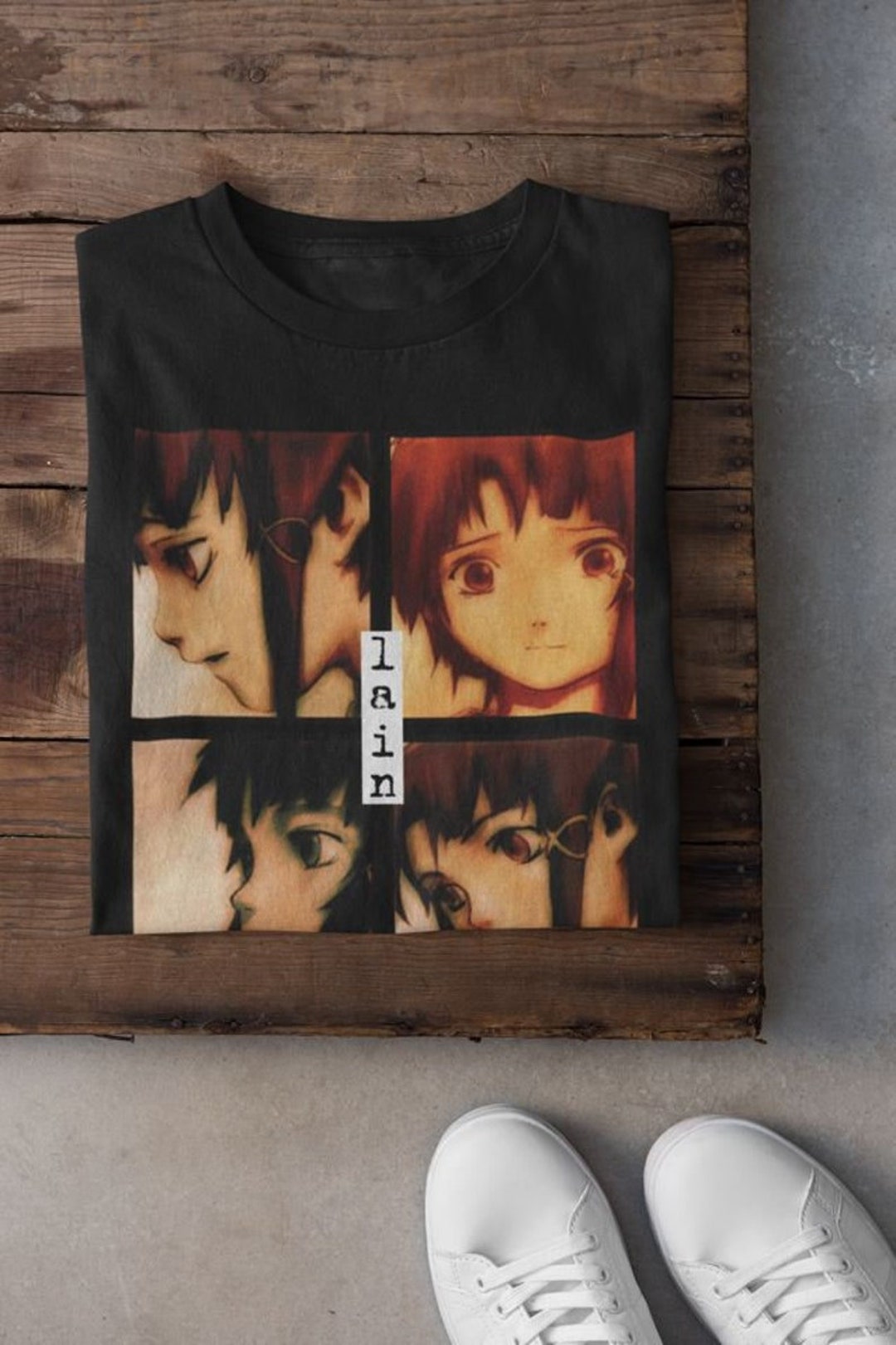 Serial Experiments Lain T Shirt, Science Fiction Anime Graphic Tee Men ...