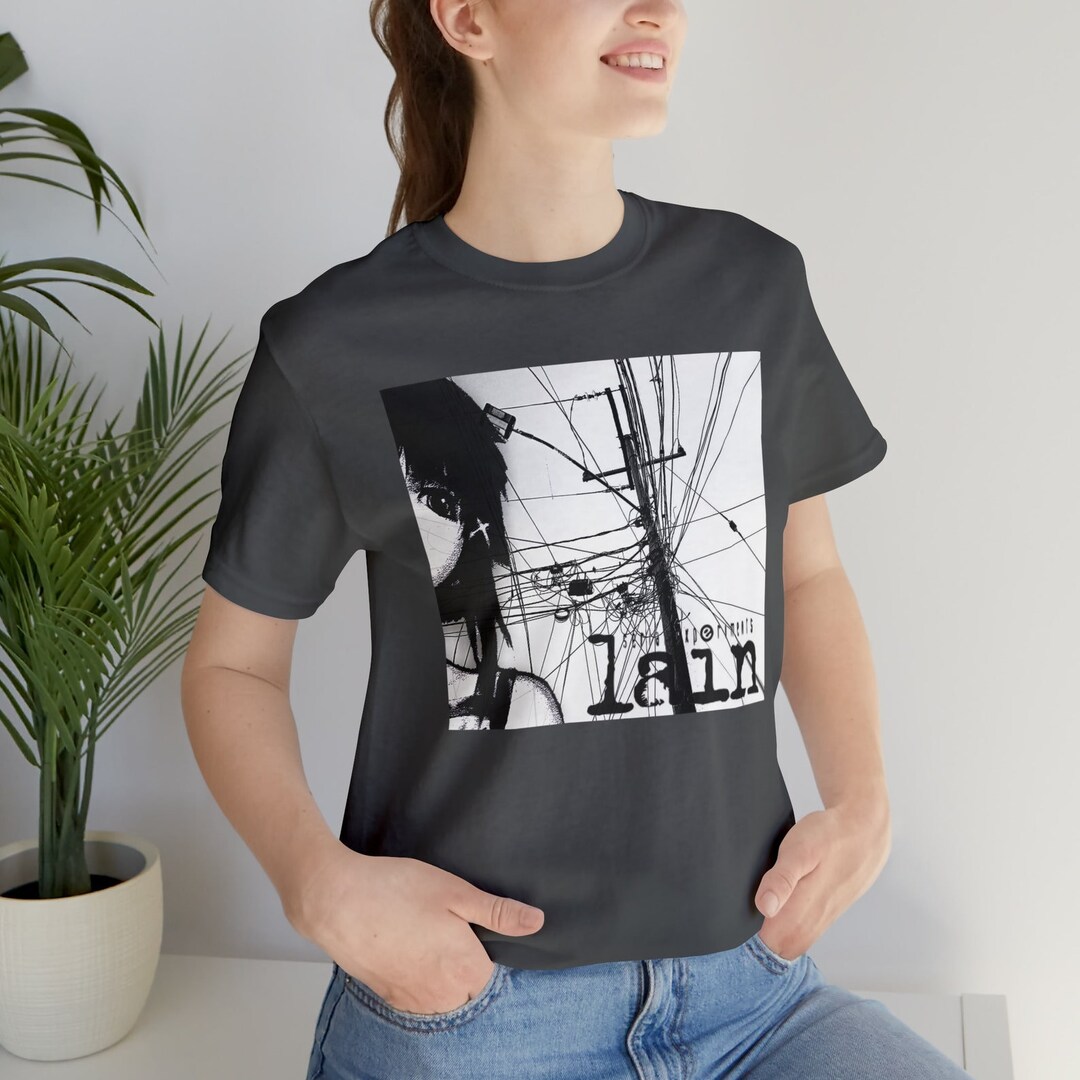 Serial Experiments Lain T Shirt, Science Fiction Anime Graphic Tee Men ...