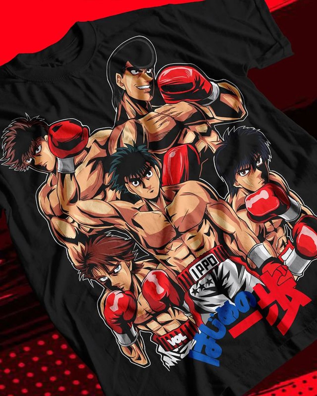 Vintage Boxing Anime Retro Manga Tshirt, Sport 90s Anime Lovers, Boxing ...