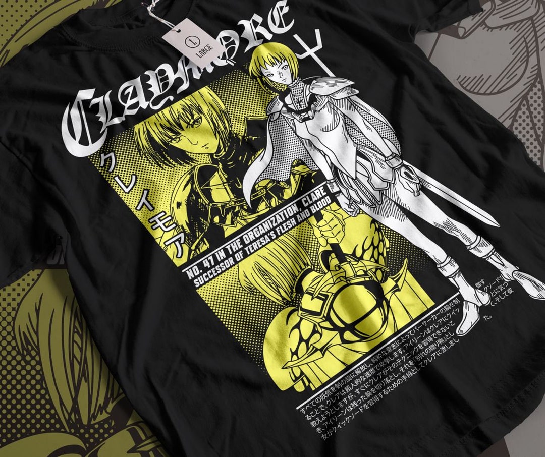 Unisex Claymore Anime T-shirt, Clare, Miria Manga Waifu Shirt - Etsy