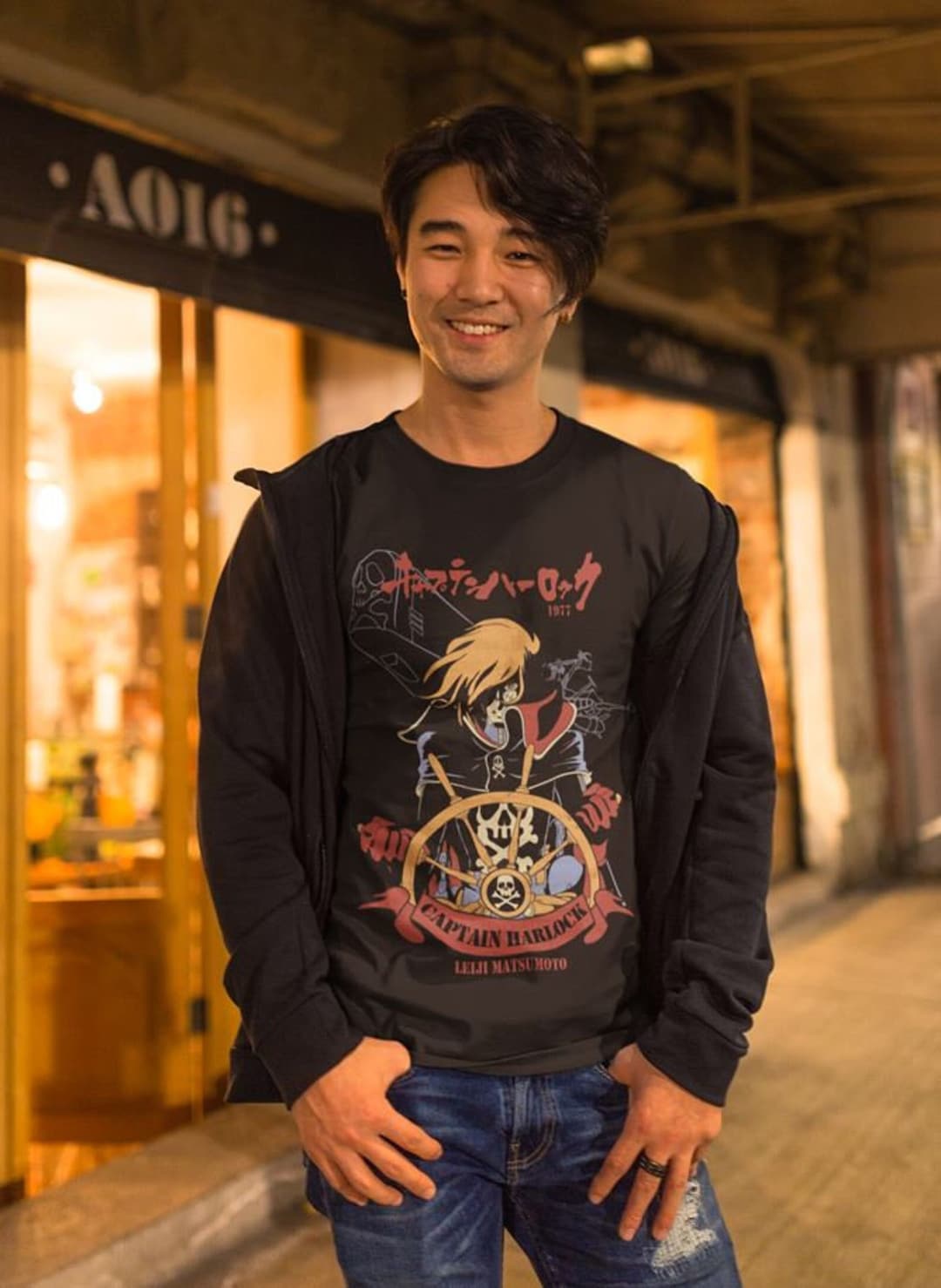 Captain Harlock, Anime Space Pirate, Japanese Cartoon Anime T-shirt ...