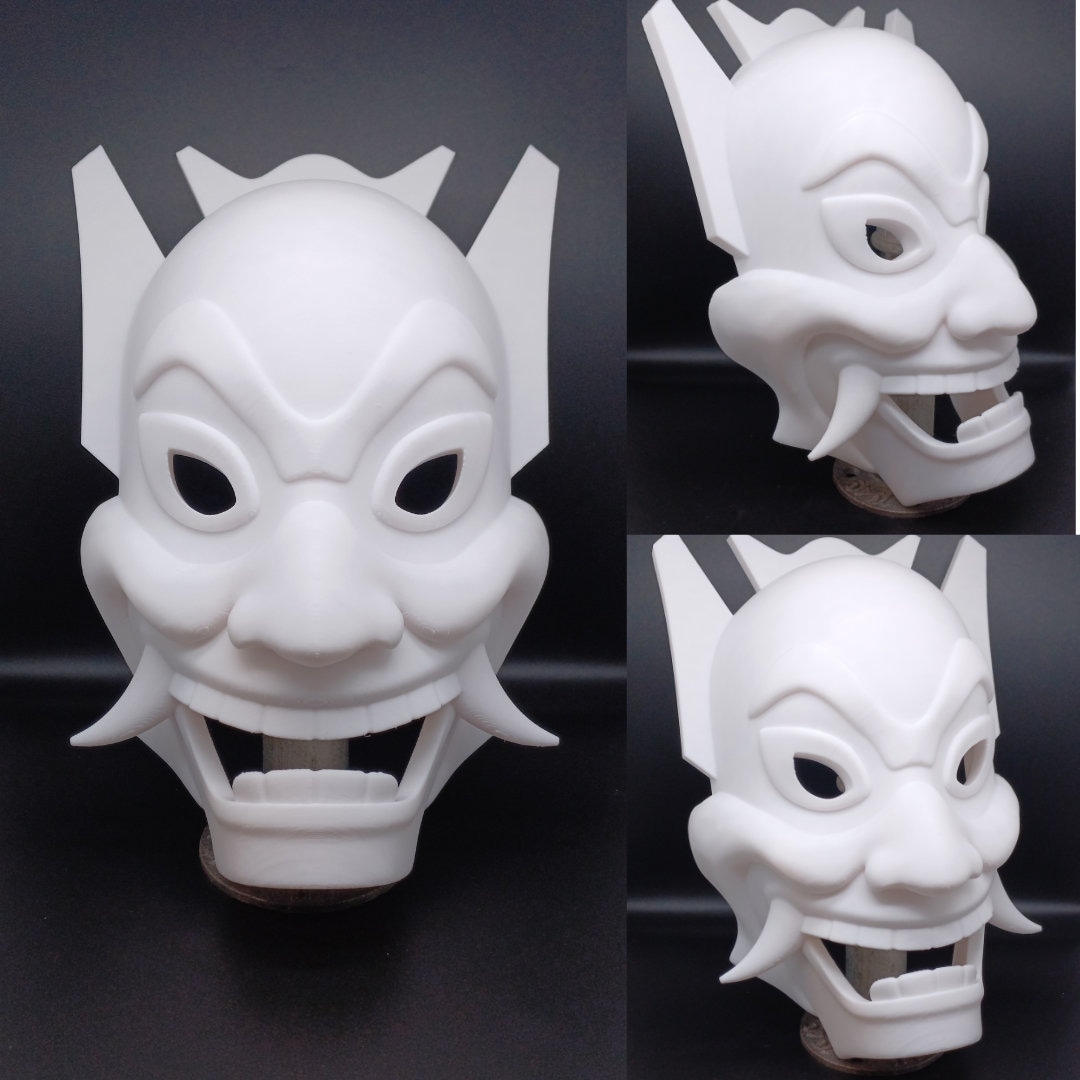 3d Printed Oni Ghost Mask - Etsy