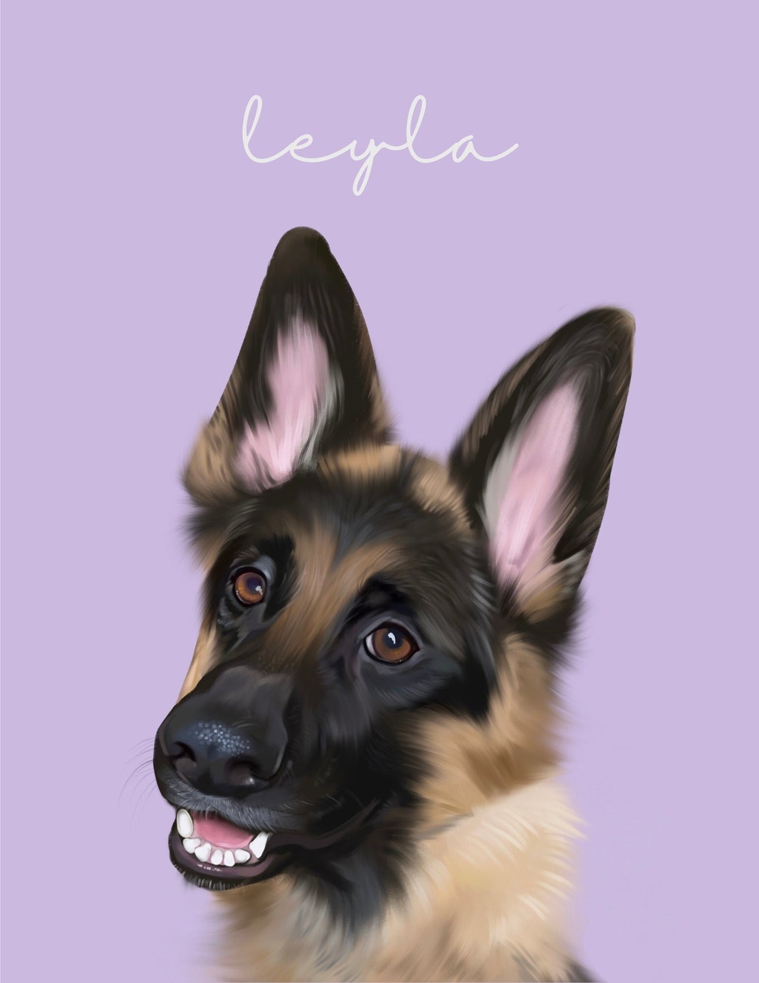 Digital Pet Portrait Aesthetic Custom Pet Portrait - Etsy