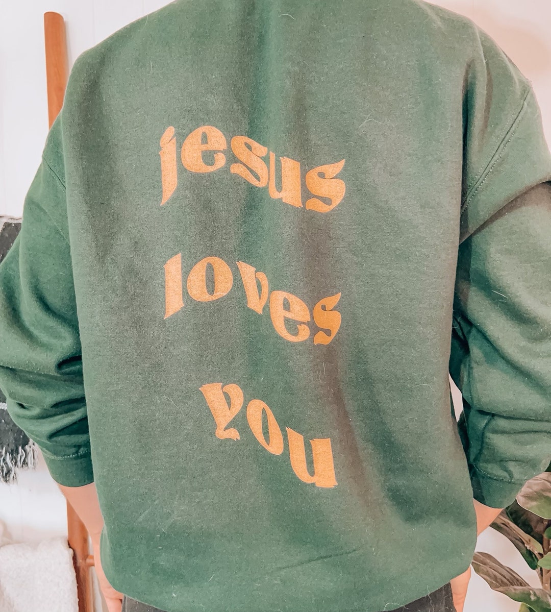 Christian Sweater Jesus Loves You Sweater Faith Based Sweater Hipster ...