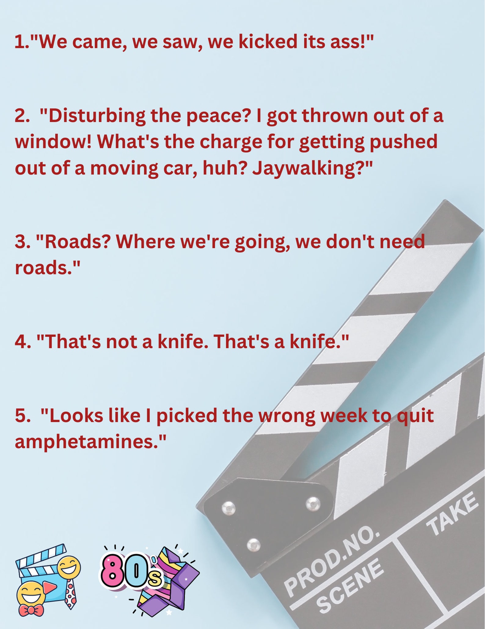 Movie Trivia, Print and Play - 80's Comedies - Etsy