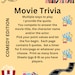 Movie Trivia, Print and Play - 80's Comedies - Etsy