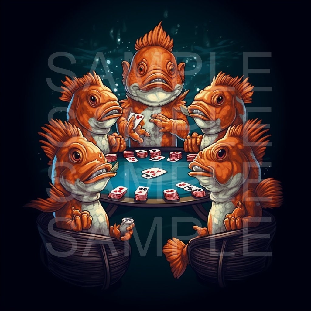 The Perfect Table Poker Tshirt - Fish - Poker T-shirt - Etsy