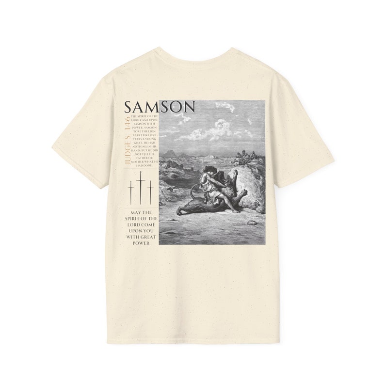 SAMSON and the Lion BIF, Comfort Colors, BIF.| Christian T-shirt ...