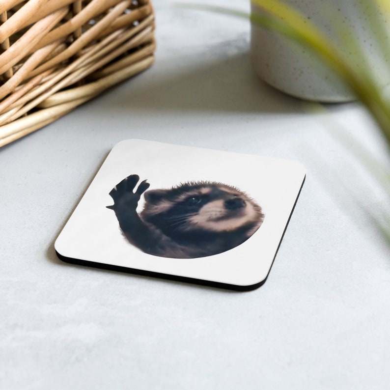 Pedro Racoon Funny Meme Coaster Spinning Dancing Raccoons Coffee ...