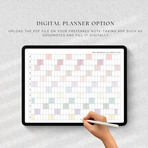 2025 Year at A Glance Wall Planner: Landscape Calendar (printable PDF ...