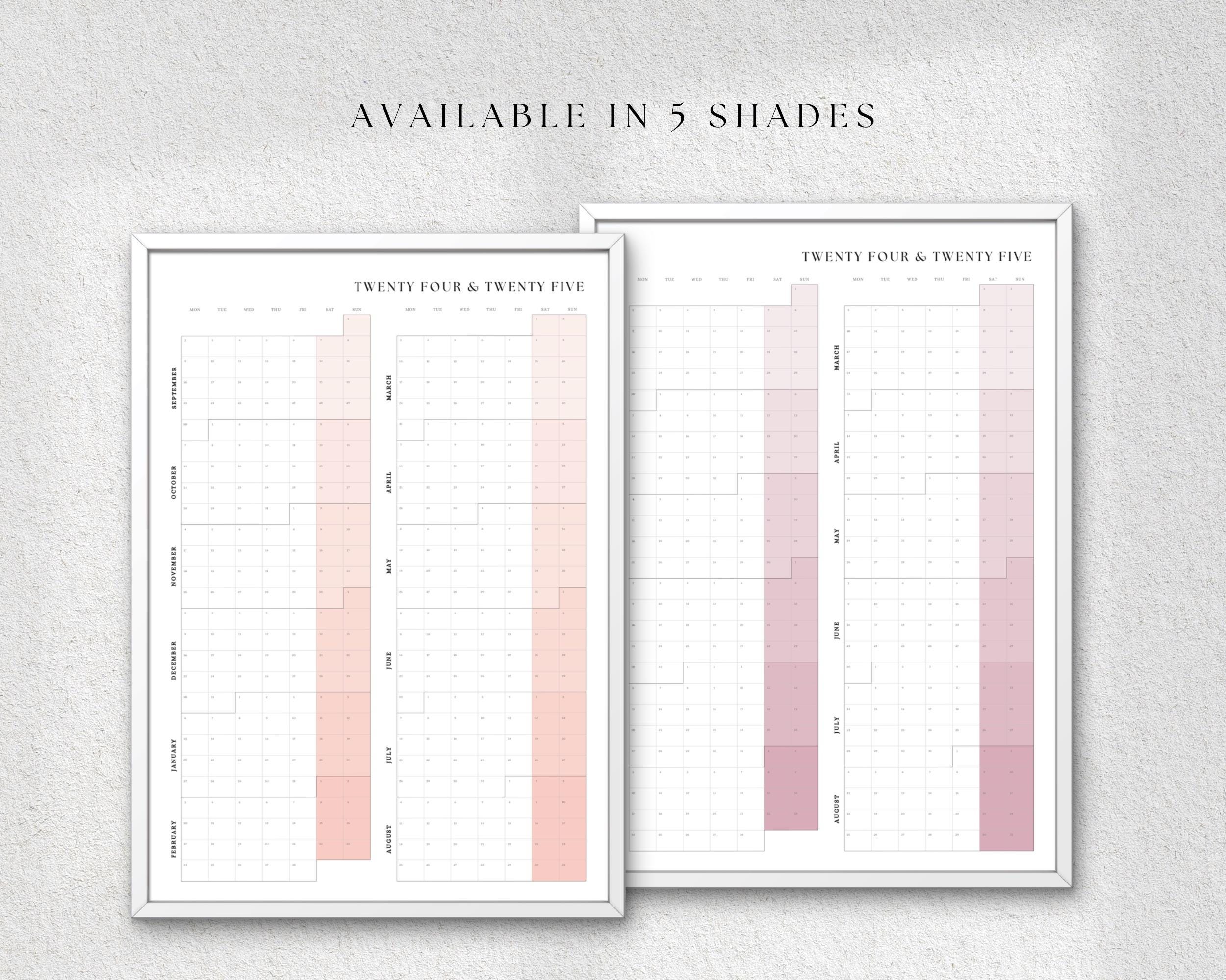 2024 2025 Academic Wall Calendar, Portrait Large Printable Calendar ...