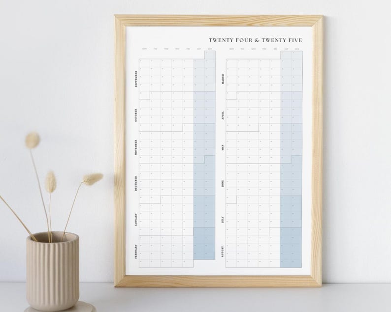 2024 2025 Academic Wall Calendar, Portrait Large Printable Calendar ...