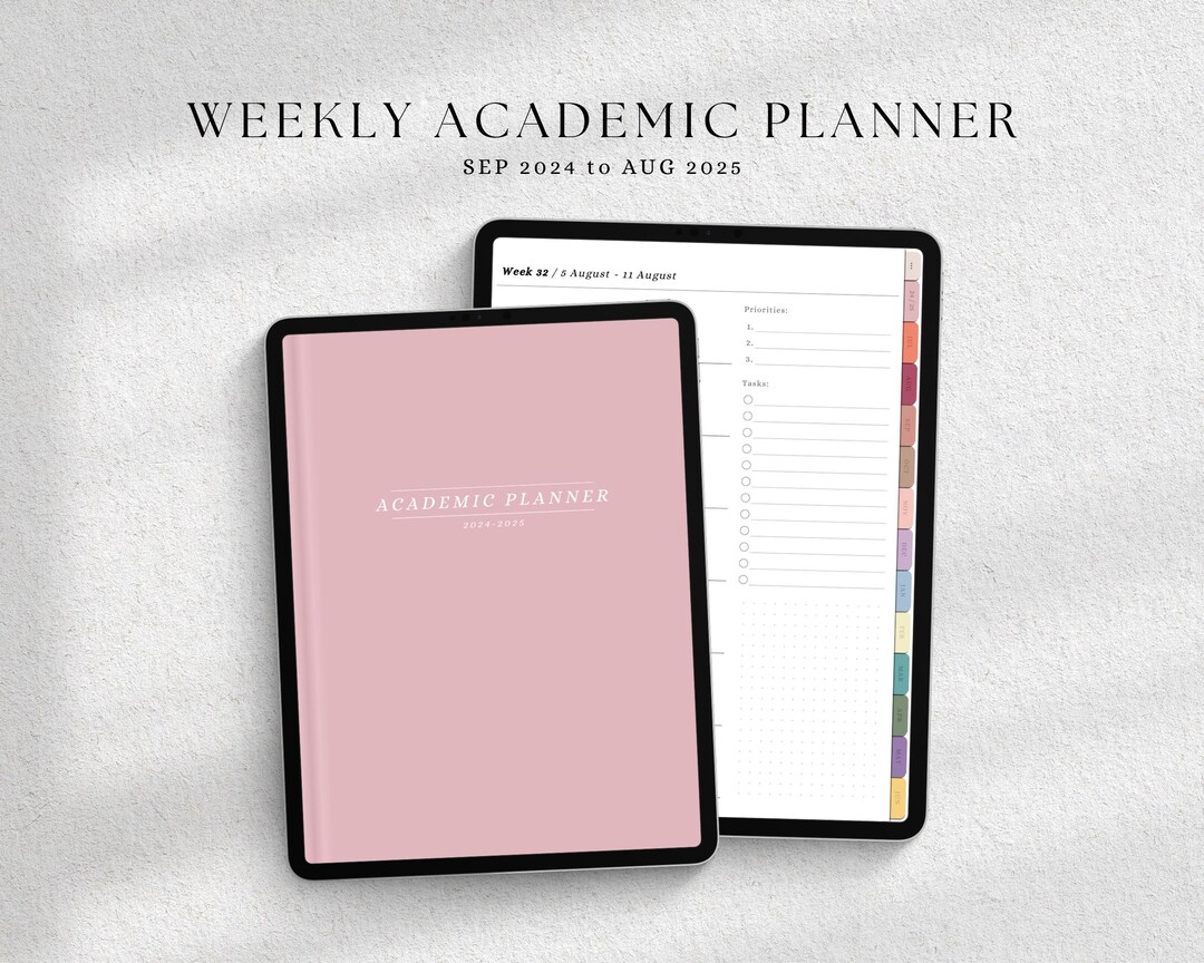 Academic Digital Planner 2024/2025, Weekly Planner 24/25 Goodnotes ...