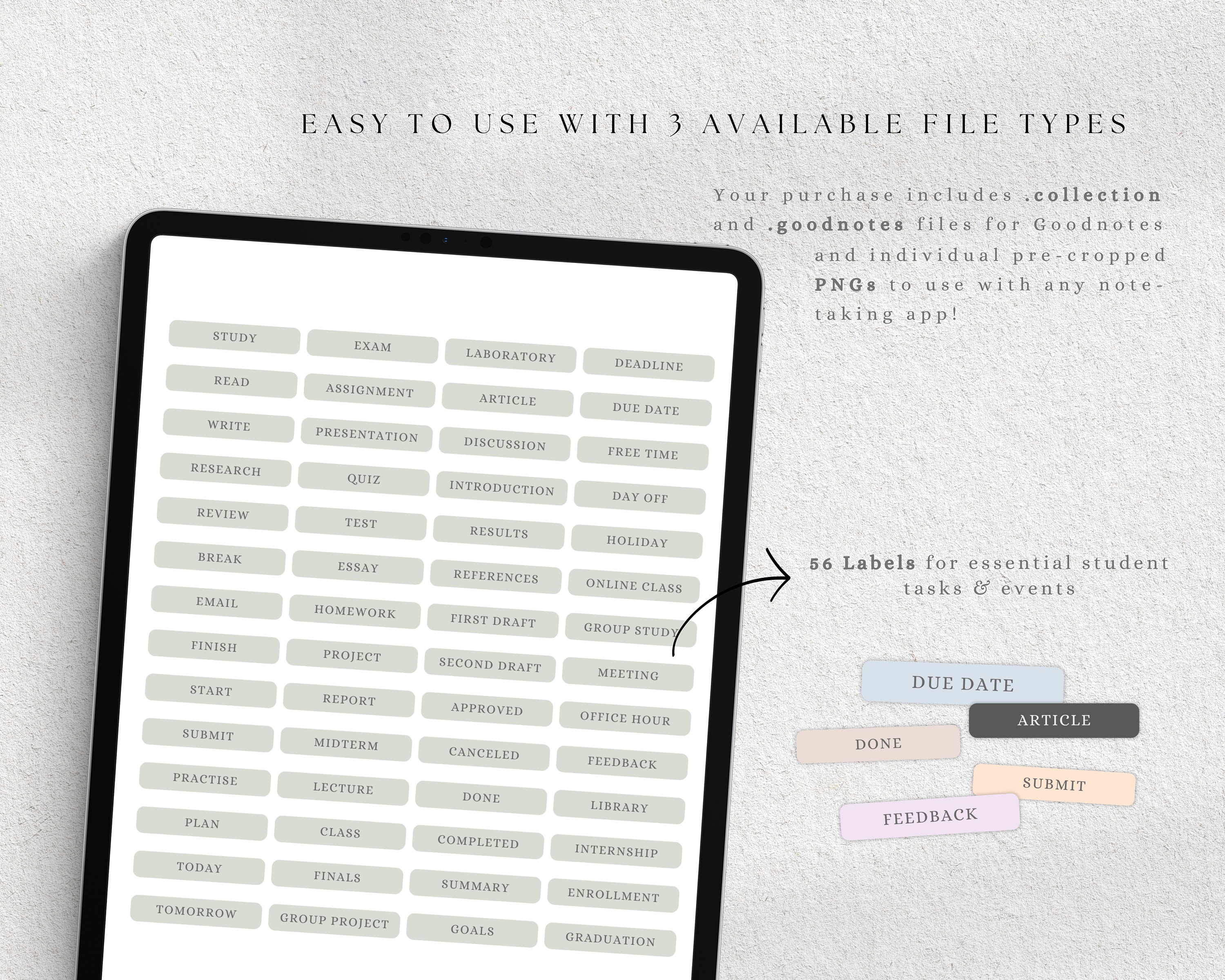 Academic Student Stickers Digital , Goodnotes School Stickers ...