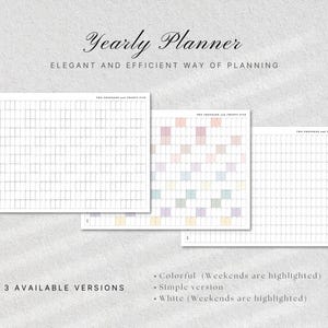 2025 Year at A Glance Wall Planner: Landscape Calendar (printable PDF ...