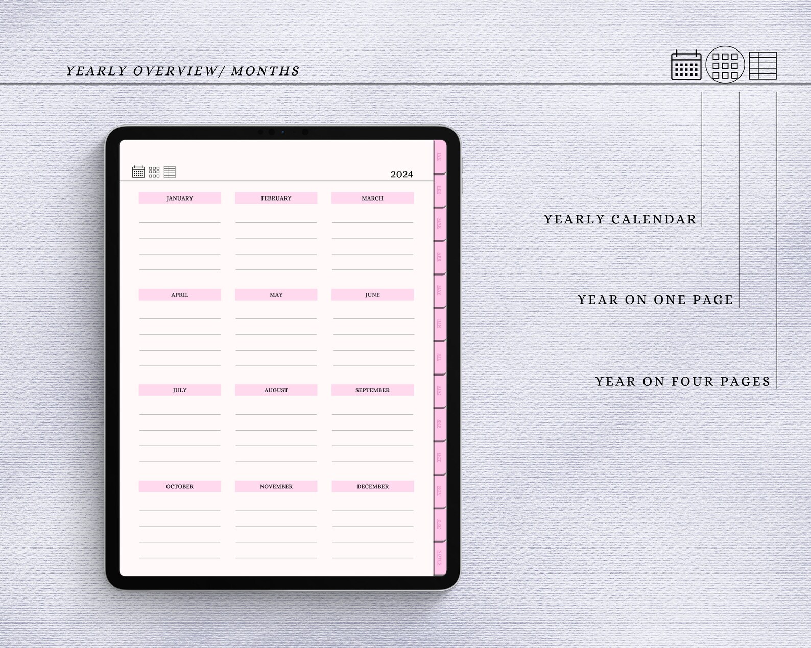 2024 Digital Planner Weekly Planner 2024 Goodnotes Planner - Etsy