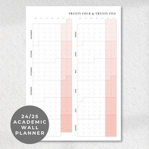 2024 2025 Academic Wall Calendar, Portrait Large Printable Calendar ...