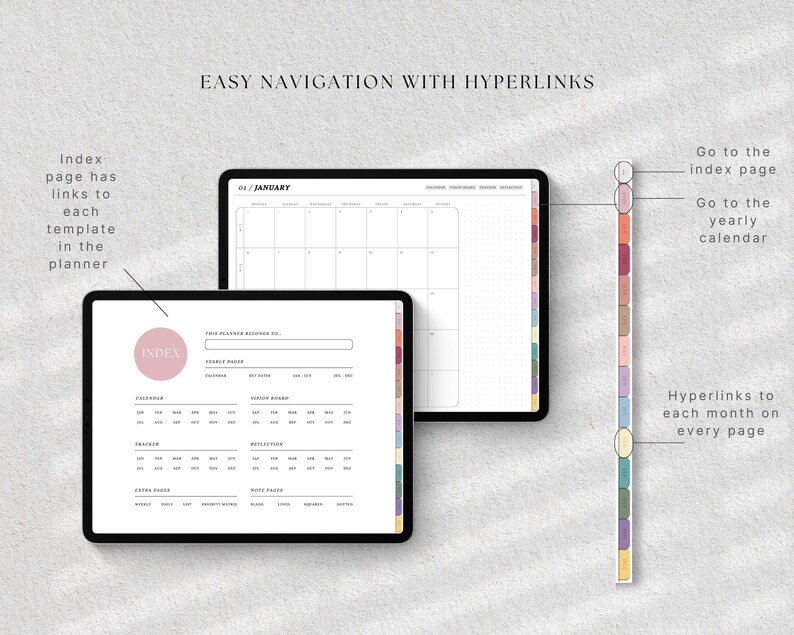 2025 Monthly Digital Planner, Landscape Calendar for Goodnotes, Xodo ...