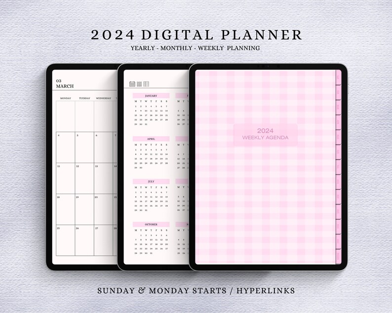 2024 Digital Planner Weekly Planner 2024 Goodnotes Planner - Etsy