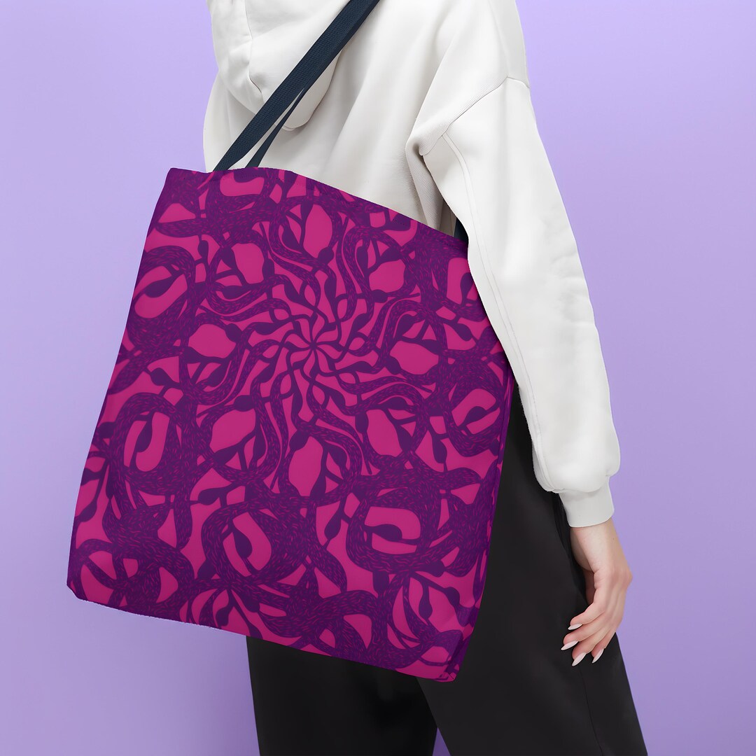 Seaweed Coastal Tote Large Carrier Beach Style Pink Design Summer Bag ...