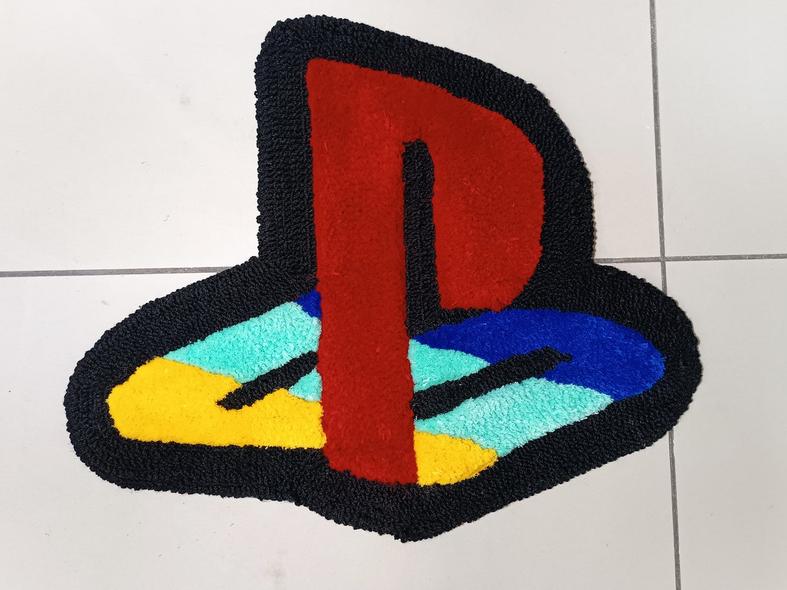 Gamer Room Tufted Rug - Retro Logo Rug - Game Area Tuft Carpet - Custom ...