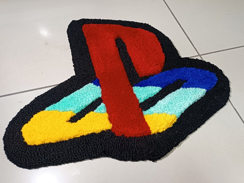 Gamer Room Tufted Rug - Retro Logo Rug - Game Area Tuft Carpet - Custom ...