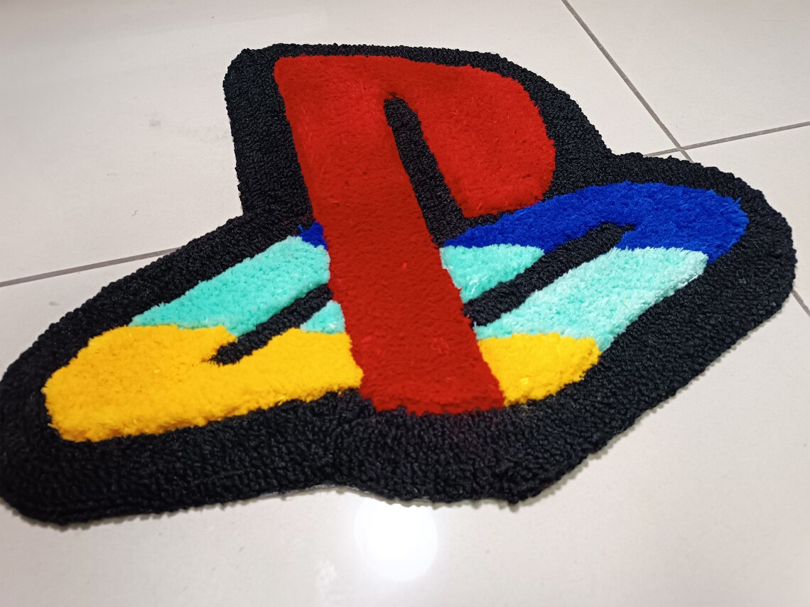 Gamer Room Tufted Rug Retro Logo Rug Game Area Tuft Carpet Custom Play ...