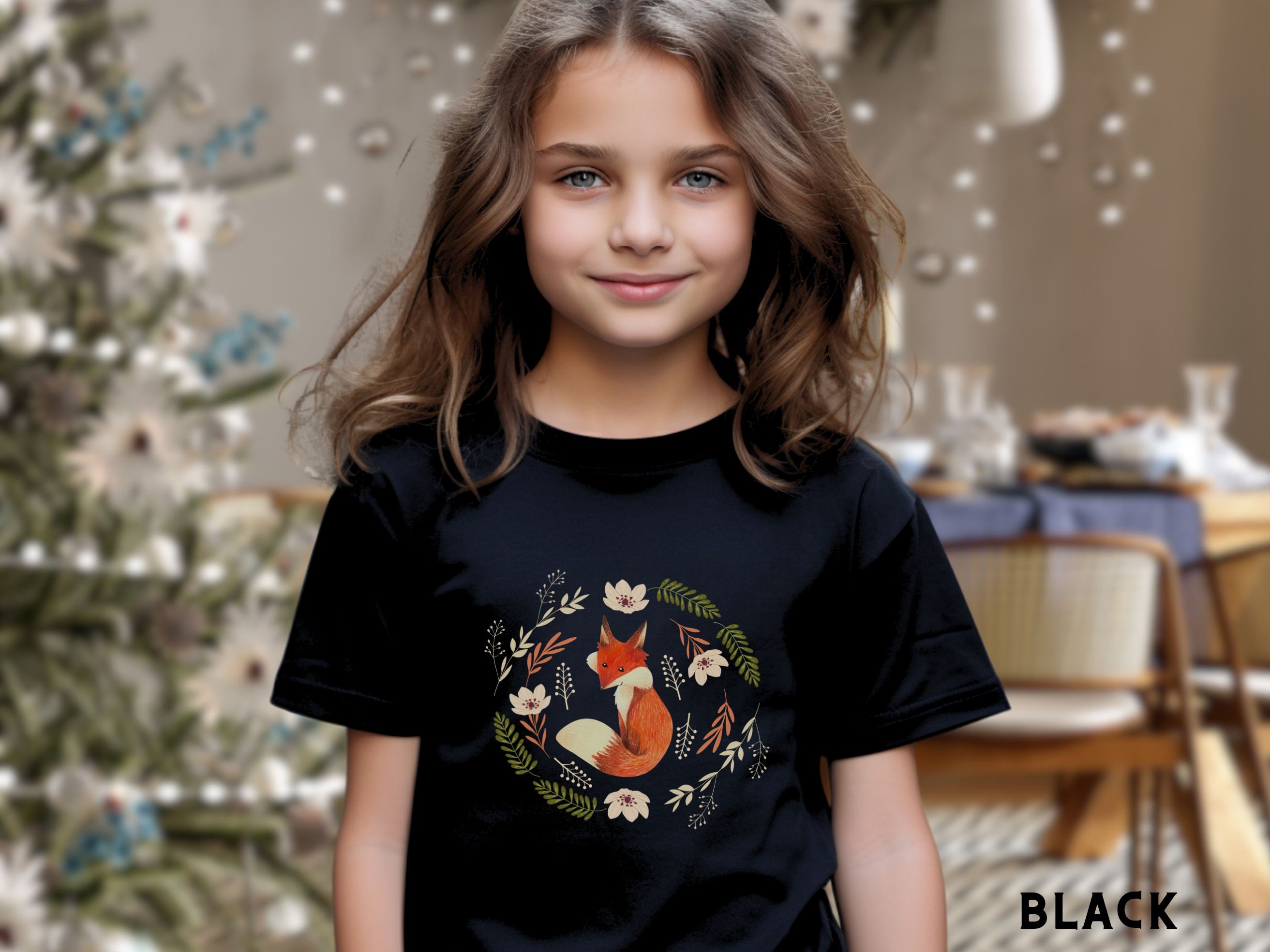 Kids Fox Shirt, Fox Lover Tshirt, Girls T-shirt, Boys Crewneck, Cute ...