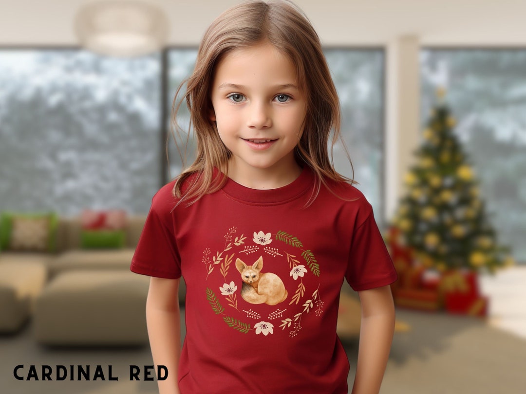 Kids Fennec Fox Shirt, Fox Lover Tshirt, Girls T-shirt, Boys Crewneck ...