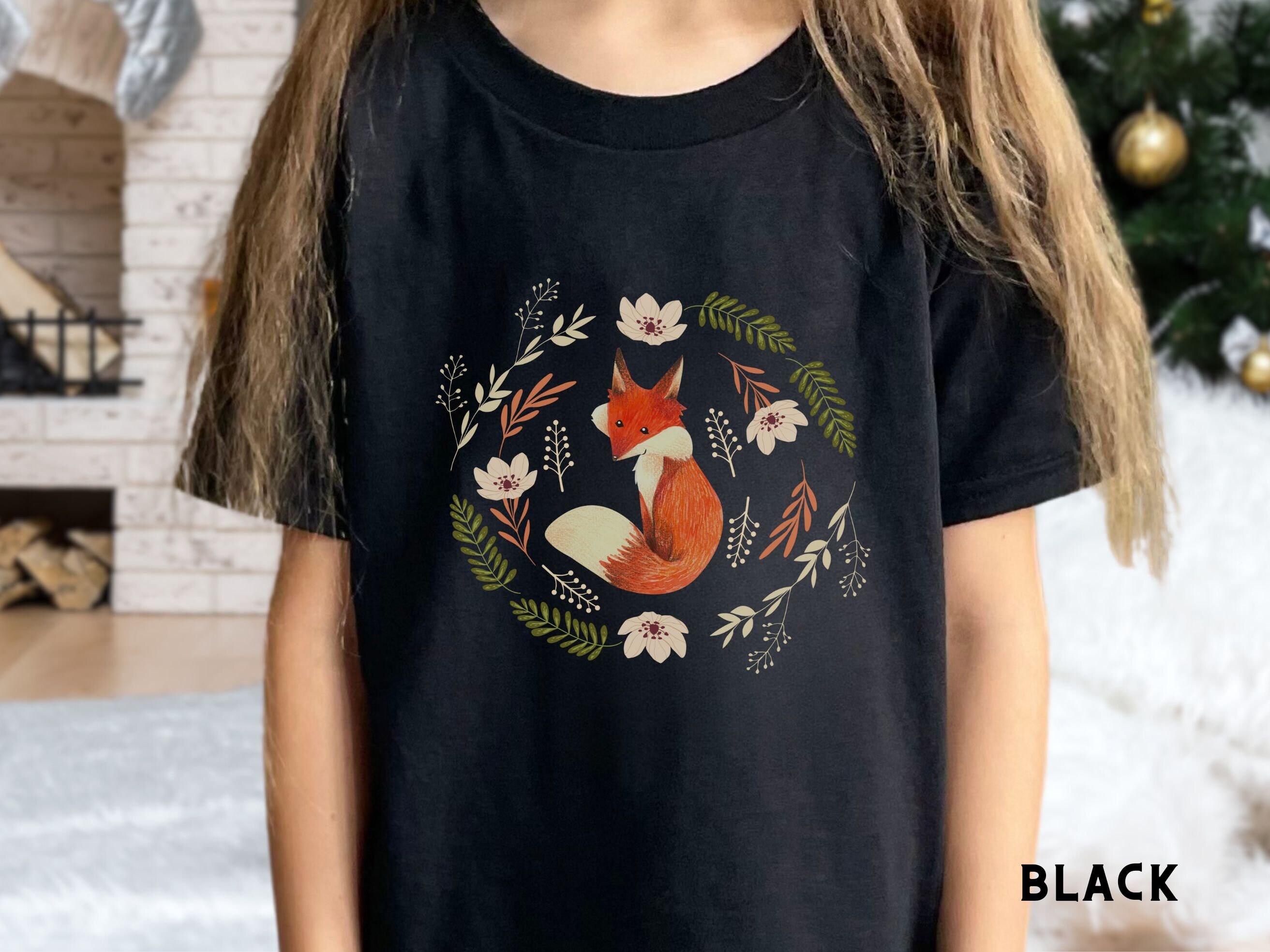 Kids Fox Shirt, Fox Lover Tshirt, Girls T-shirt, Boys Crewneck, Cute ...