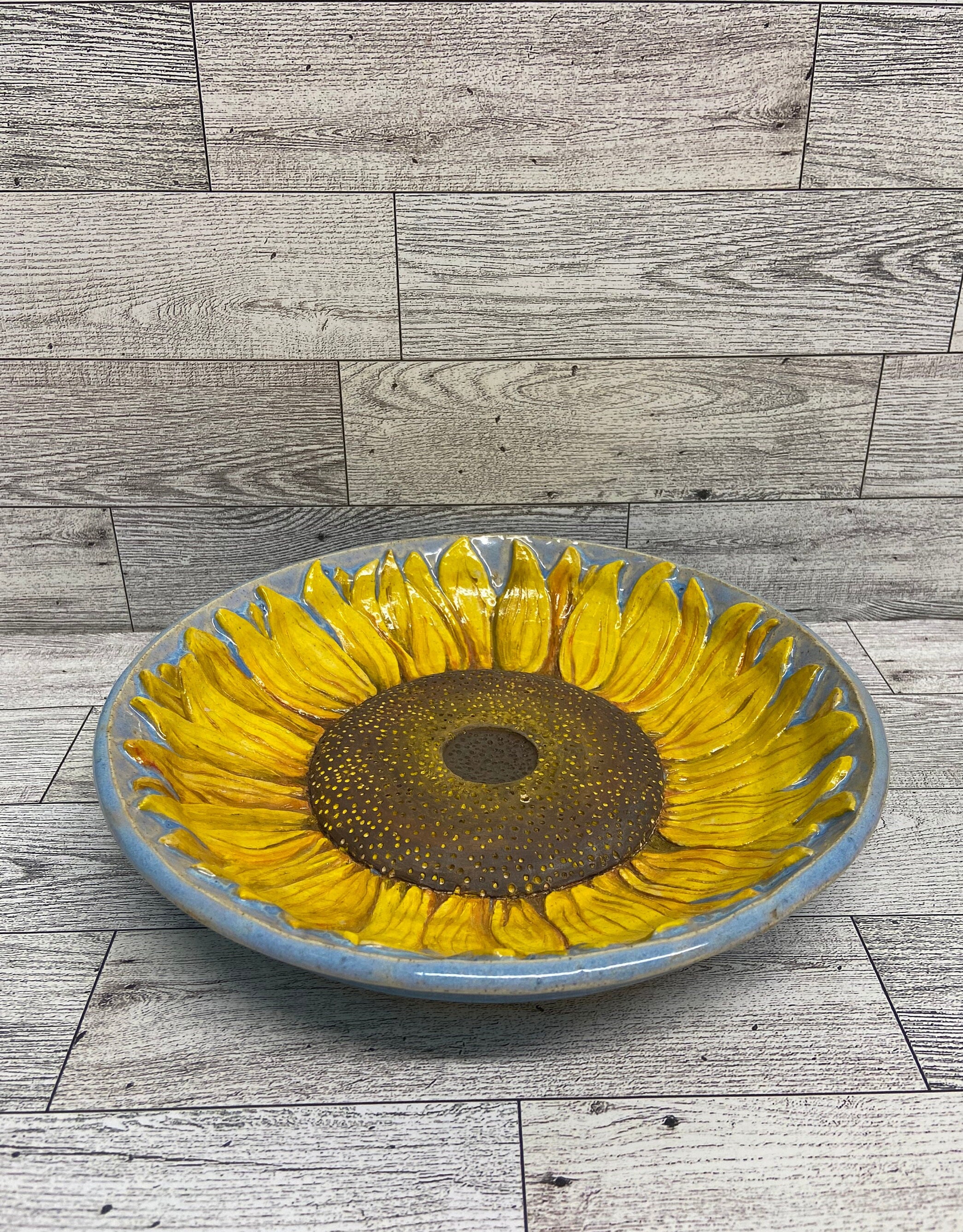 Handmade Sunflower Plate- Made to Order - Etsy