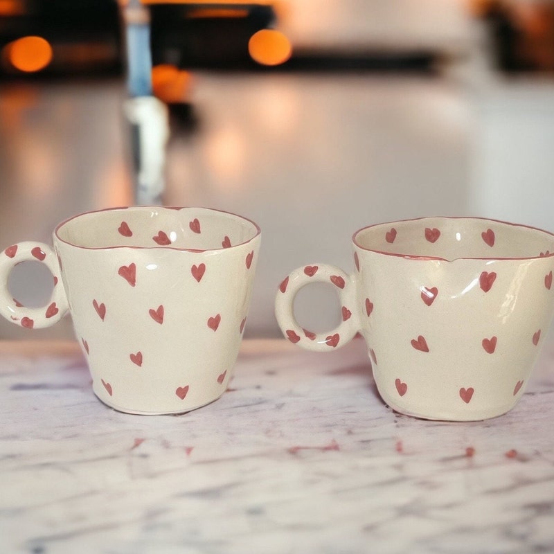 Red Heart Mug - Etsy