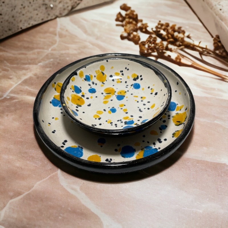 Ceramic Snack Set - Etsy