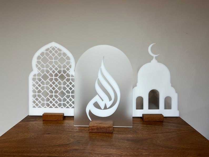 Islamic Acrylic Signs With Wooden Stand Eid Decor Ramadan - Etsy Canada