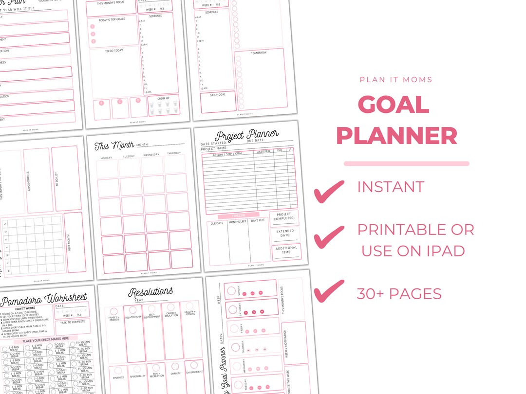 Goal Planner, Goal Tracker, Goal Setting, Goals, Vision Board, Vision ...