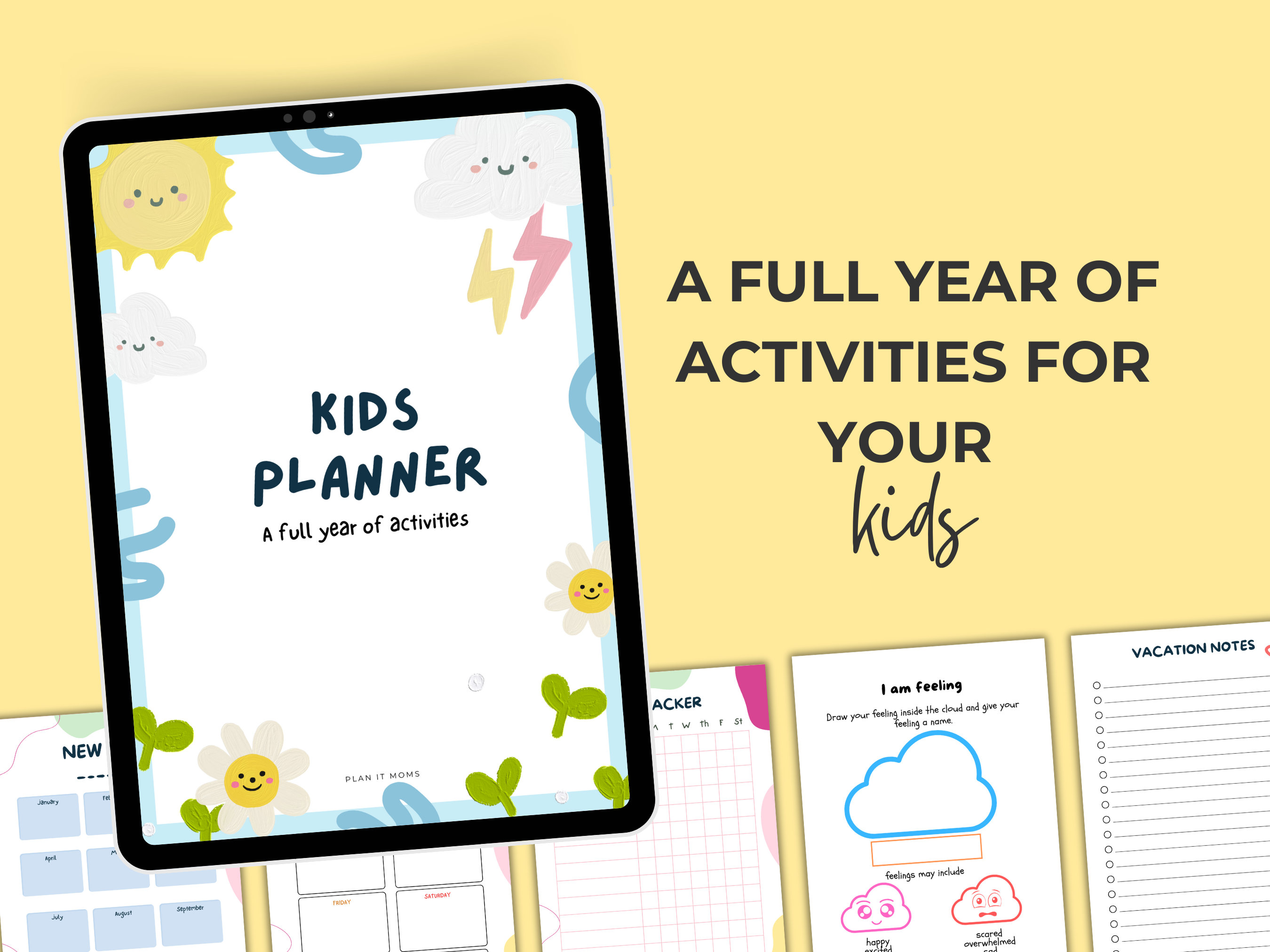 Kids Planner, for Kids, Kids Chore Chart, Homeschool Planner, Academic ...
