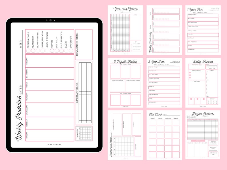 Goal Planner, Goal Tracker, Goal Setting, Goals, Vision Board, Vision ...