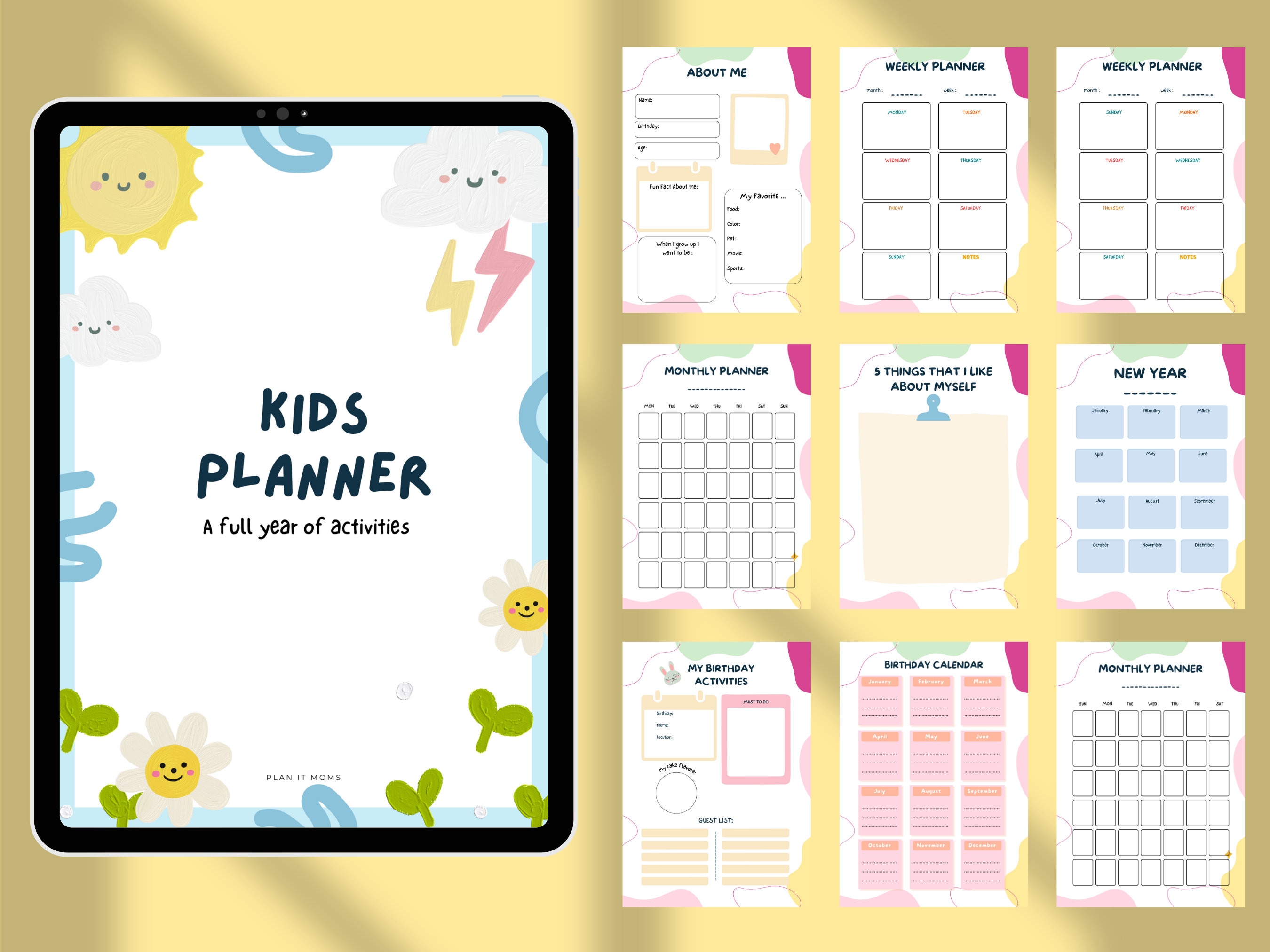 Kids Planner, for Kids, Kids Chore Chart, Homeschool Planner, Academic ...