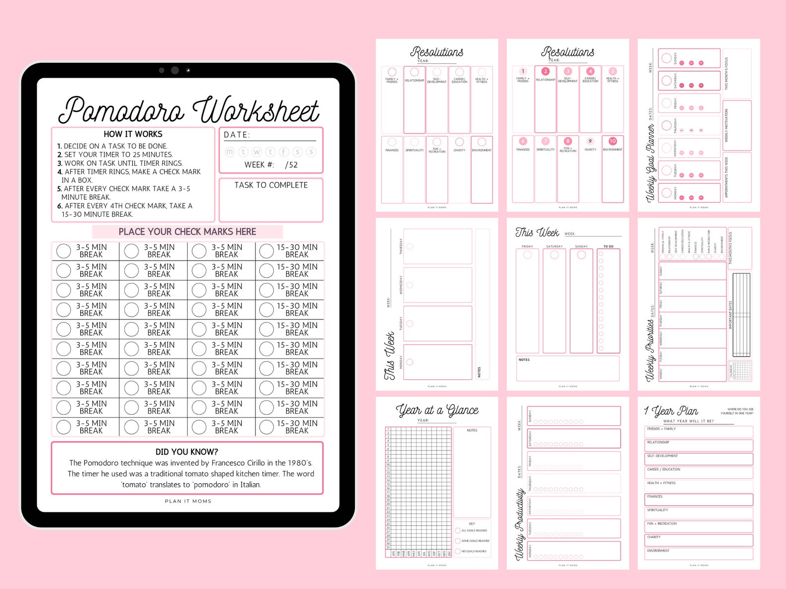 Goal Planner, Goal Tracker, Goal Setting, Goals, Vision Board, Vision ...