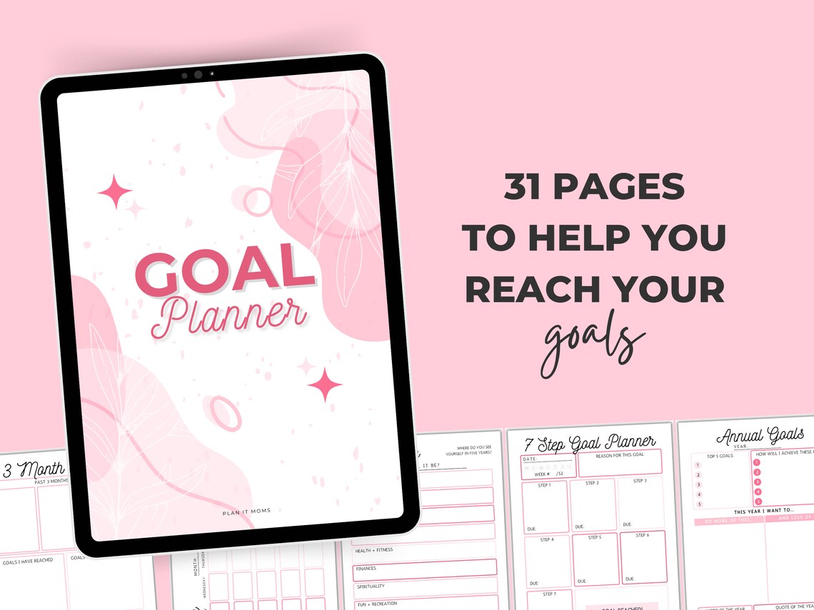 Goal Planner, Goal Tracker, Goal Setting, Goals, Vision Board, Vision ...