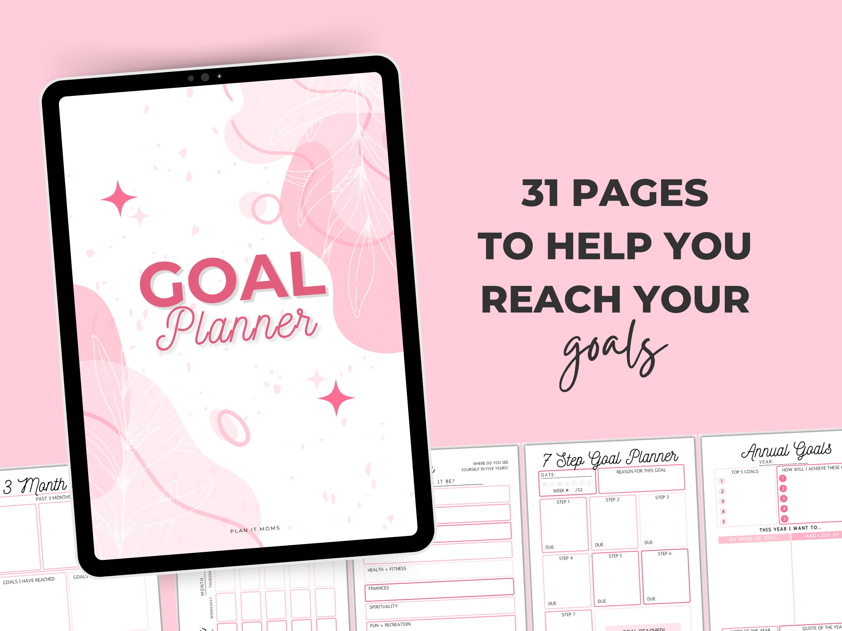 Goal Planner, Goal Tracker, Goal Setting, Goals, Vision Board, Vision ...