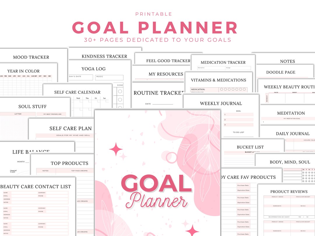 Goal Planner, Goal Tracker, Goal Setting, Goals, Vision Board, Vision ...