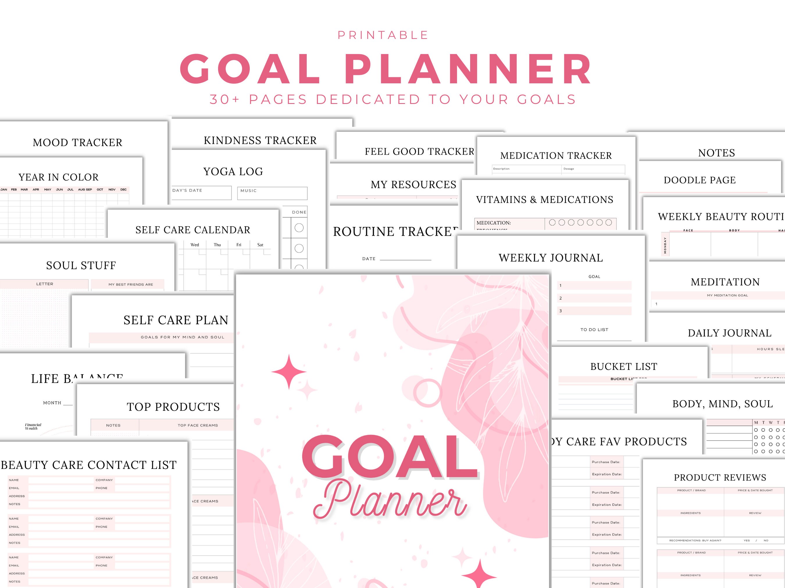 Goal Planner, Goal Tracker, Goal Setting, Goals, Vision Board, Vision ...
