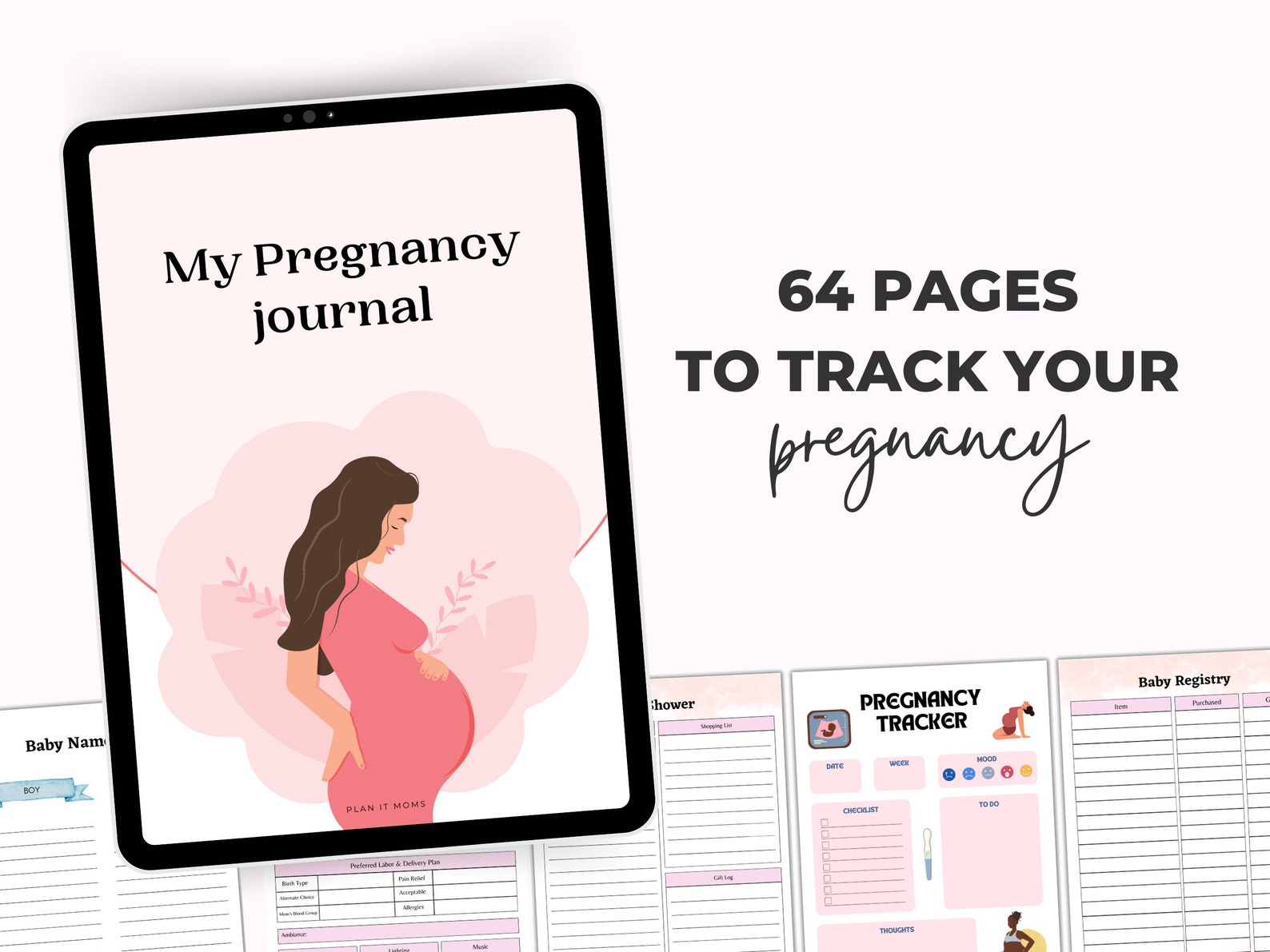 Pregnancy Journal, Pregnancy Planner, Birth Plan, Birth Plan Template ...