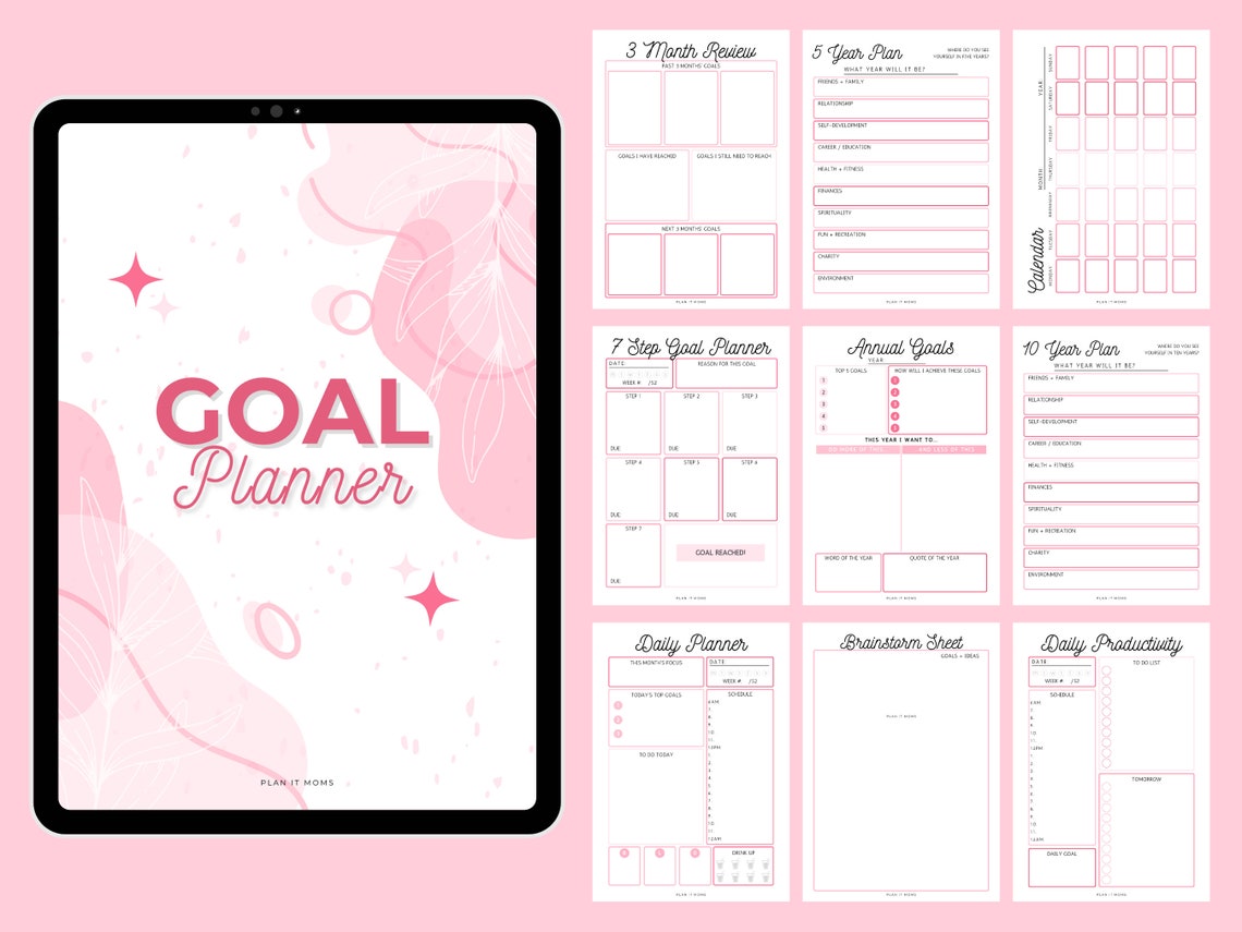 Goal Planner, Goal Tracker, Goal Setting, Goals, Vision Board, Vision ...