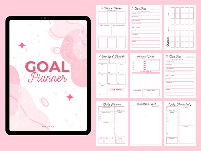 Goal Planner, Goal Tracker, Goal Setting, Goals, Vision Board, Vision ...
