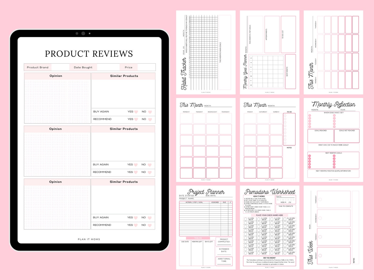 Goal Planner, Goal Tracker, Goal Setting, Goals, Vision Board, Vision ...
